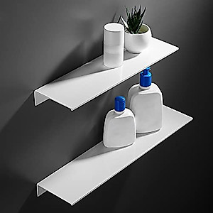NA Storage Rack Utility Removable Display Wall-Mounted Storage Shelf White 50cm