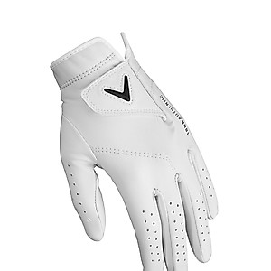 Callaway Golf Tour Authentic Glove (Worn on Right Hand, Ladies, Medium, White 2019)
