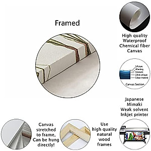 CINORD Landscape Cold North Sea Viking Long Ship Canvas Painting On The Wall Art Posters Bedroom Home Decor Living Room Prints (Framed,60x90cm)