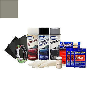 ColorRite Aerosol Automotive Touch-up Paint for Volvo S60 - Titanium Grey Metallic Clearcoat 455 - All-Inclusive Package