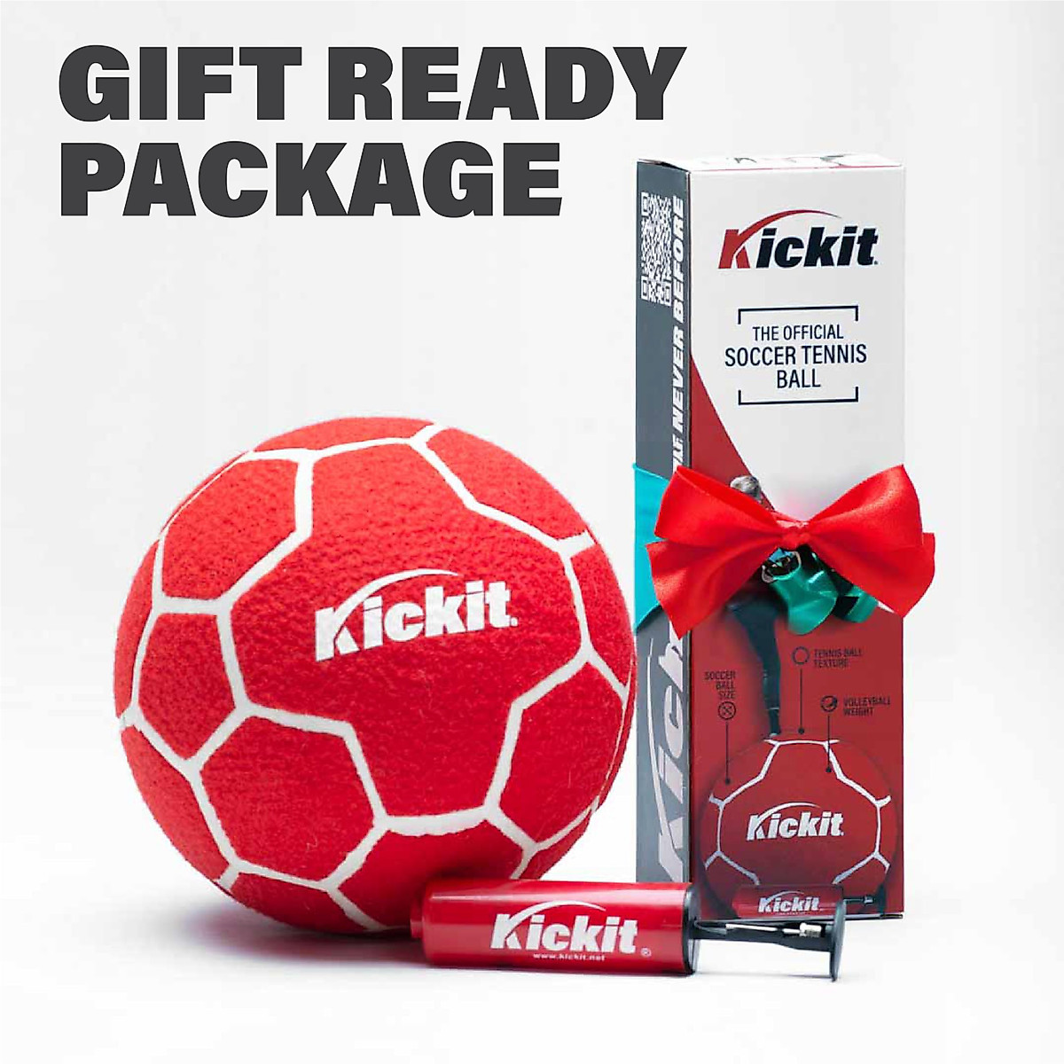 Kickit Soccer Tennis Ball | The Official Soft Soccer Ball of Soccer Tennis, Soccer Training, Freestyle Soccer and Juggling | Size 5 (Red Ball)