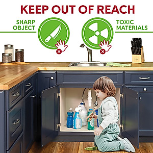 Cabinet Lock for Babies, Magnetic Child Safety Lock, Cupboard and Drawer Baby Proofing Lock, Invisible Magnetic Lock, Easy Installation (10 locks + 2 keys)