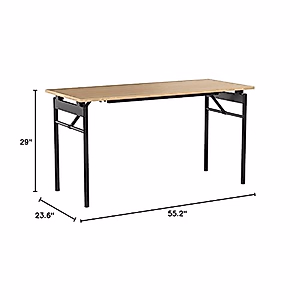 Zinus Mare Folding Desk 55 Inch Computer Workstation Table