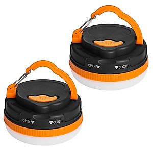 Yizhet 2 Pack LED Camping Lantern, USB Rechargeable Camping Lamp Flashlights & Power Bank, Camping Light with Magnetic Base 3 Modes Waterproof Portable Outdoor Tent Light for Hiking Fishing Camping