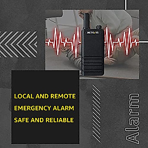 Retevis RT22P,New Version of RT22(2.0),Portable 2 Way Radio with Earpiece,1620mAh Battery,USB-C,Rechargeable Walkie Talkies(6 Pack) with 6 Way Multi Gang Charger,for Church Security School Warehouse