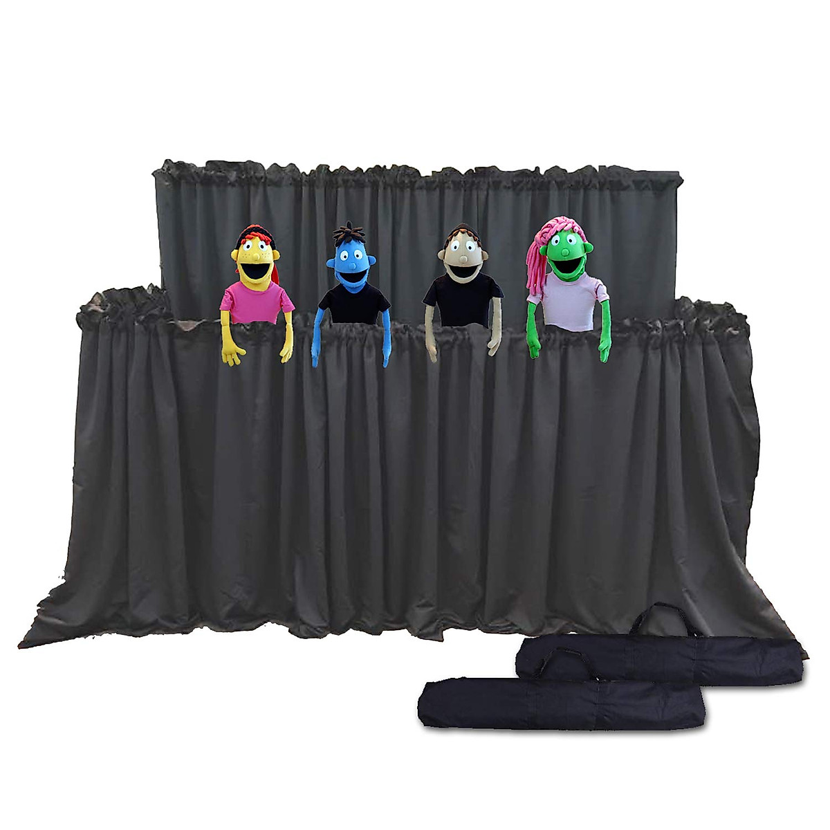 Classroom Puppet Stage XL - 2 Tier Portable Tripod Puppet Theater w/BAG | Stage, Ministry