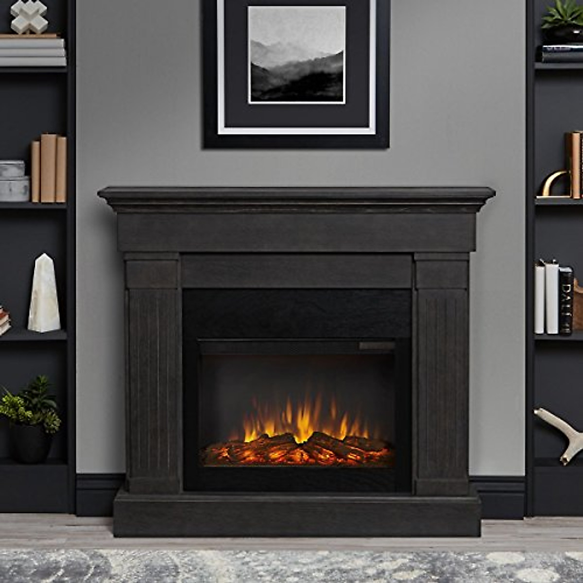 Real Flame Crawford Electric Fireplace in Gray