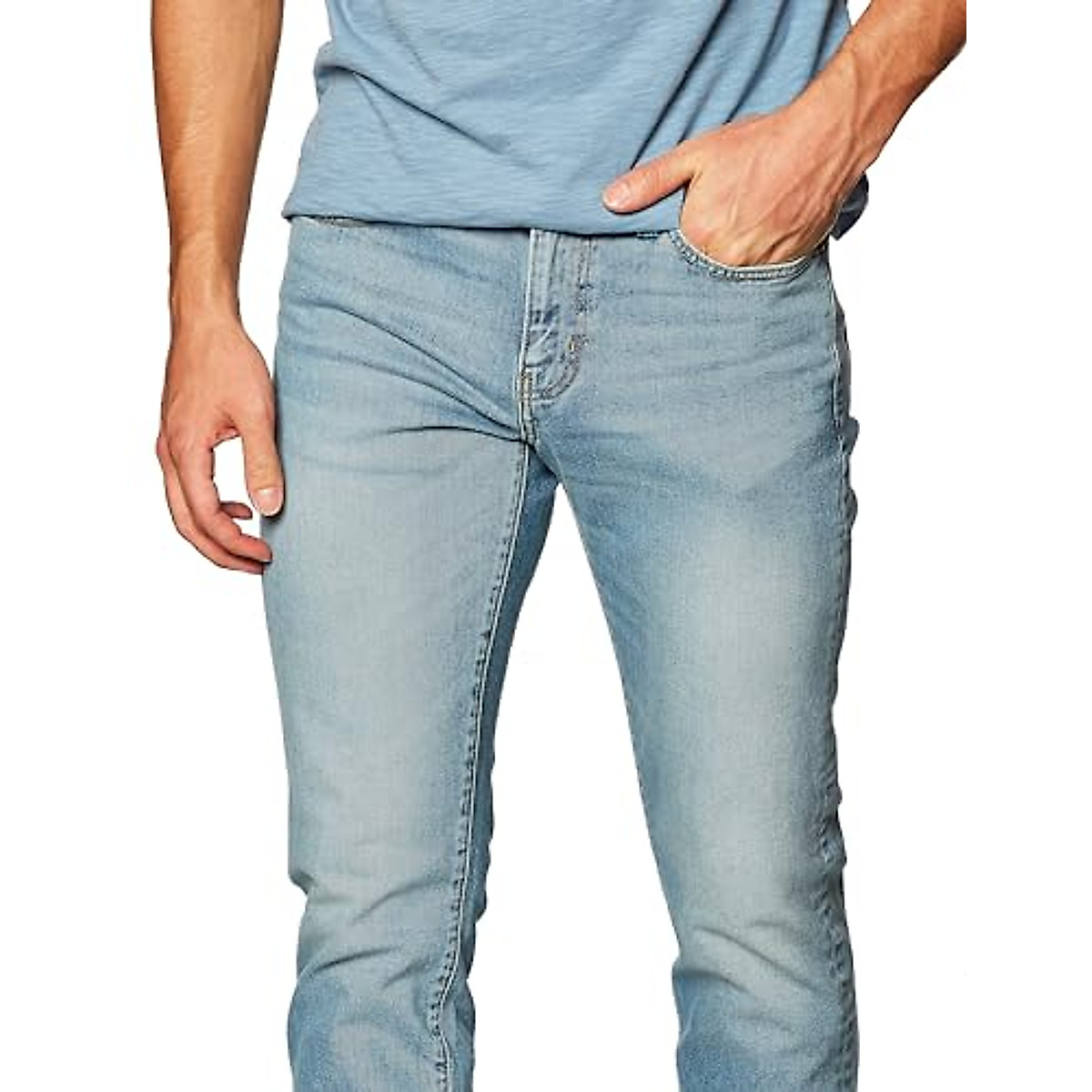 Amazon Essentials Slim Fit Jeans For Men - Light Wash, 33W x 32L