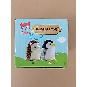 YH YUHUNG Interactive Talking Hamster Toy Repeats What You Say, Mimics Your Voice with High-Pitched Tone & Head Nodding, Soft, Durable Plush Hamster Stuffed Animal Repeating Toy for Kids