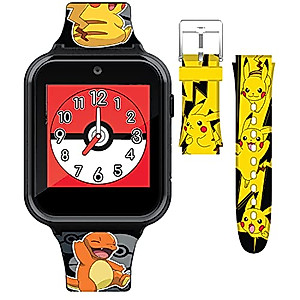 Accutime Kids Pokemon Educational Learning Smart Watch Toy with Interchangeable Straps for Boys, Girls - Selfie Cam, Learning Games, Alarm, Calculator (Model: POK40031AZ)