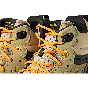 Merrell® Speed Solo Mid Waterproof Hiking Boots for Men – FloatPro™ Foam Midsole – Removable PU Footbed Clay/Olive 9 M