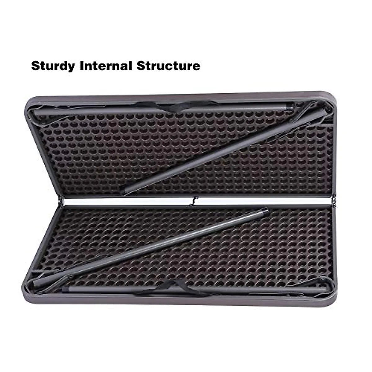 Lineslife Square Folding Card Table Portable with Collapsible Legs, 34'' Fold in Half Small Card Table for Outdoor Indoor, Lightweight Compact for Camping Dining Party, Brown