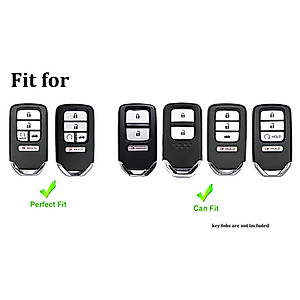 Arruweer Key Fob Cover for Honda Key Fob Case Holder Protector Compatiable with Honda Accord Civic CRV Pilot Ridgeline Odyssey Passport Car Accessories Keychain