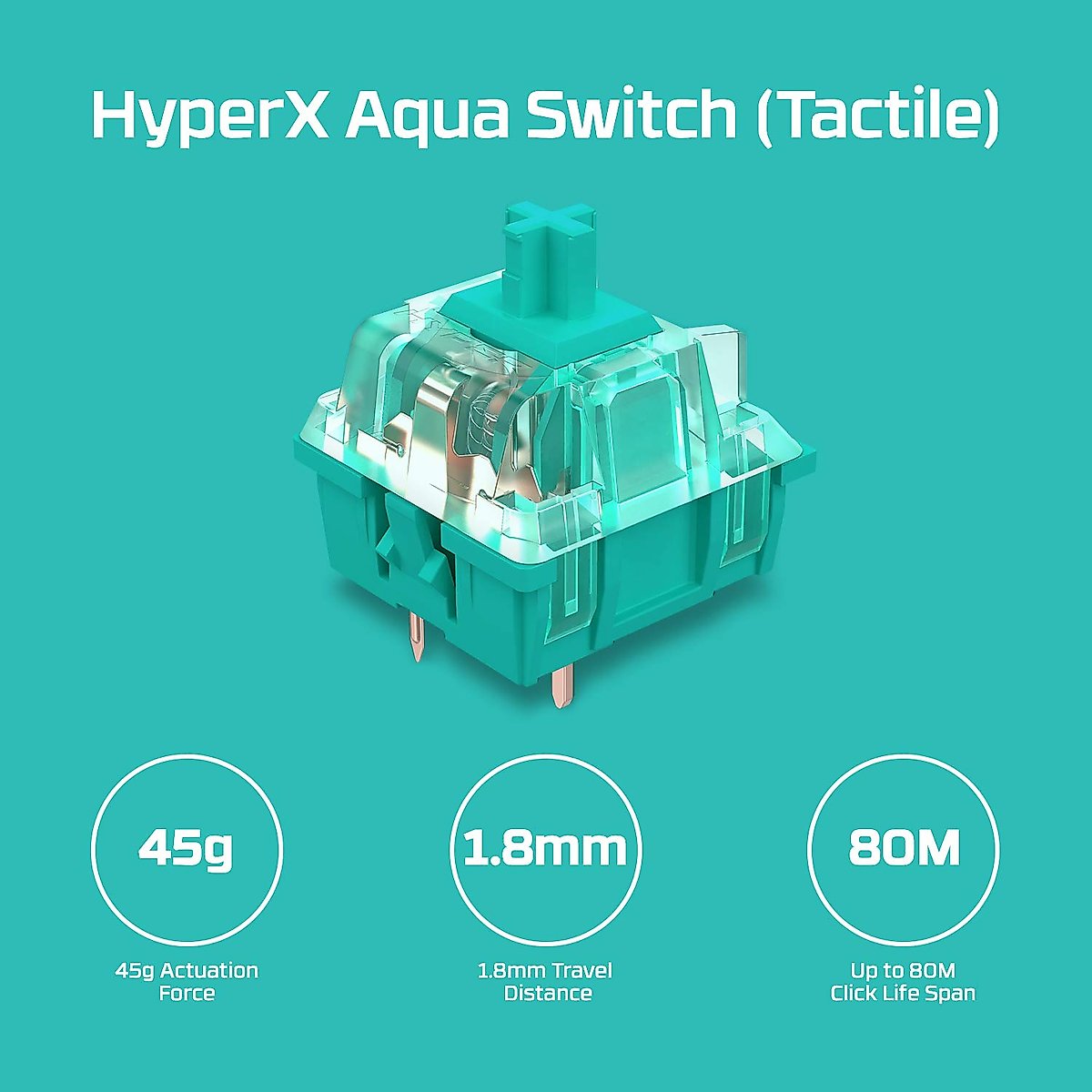 HyperX Alloy Origins 60 - Mechanical Gaming Keyboard - Ultra Compact 60% Form Factor - Tactile Aqua Switch - Double Shot PBT Keycaps - RGB LED Backlit - NGENUITY Software Compatible,Black