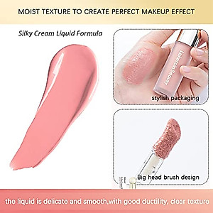 Mysense Liquid Blush, Silky Cream Blush Stick for Cheek Soft Pinch, Matte Blush Makeup Natural-Looking, Weightless, Long-Lasting, 01# Bliss-Baby Pink