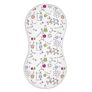 vvfelixl Muslin Burp Cloths Chemistry Pattern Baby Washcloths for Baby Girl Boys 2 Pack White