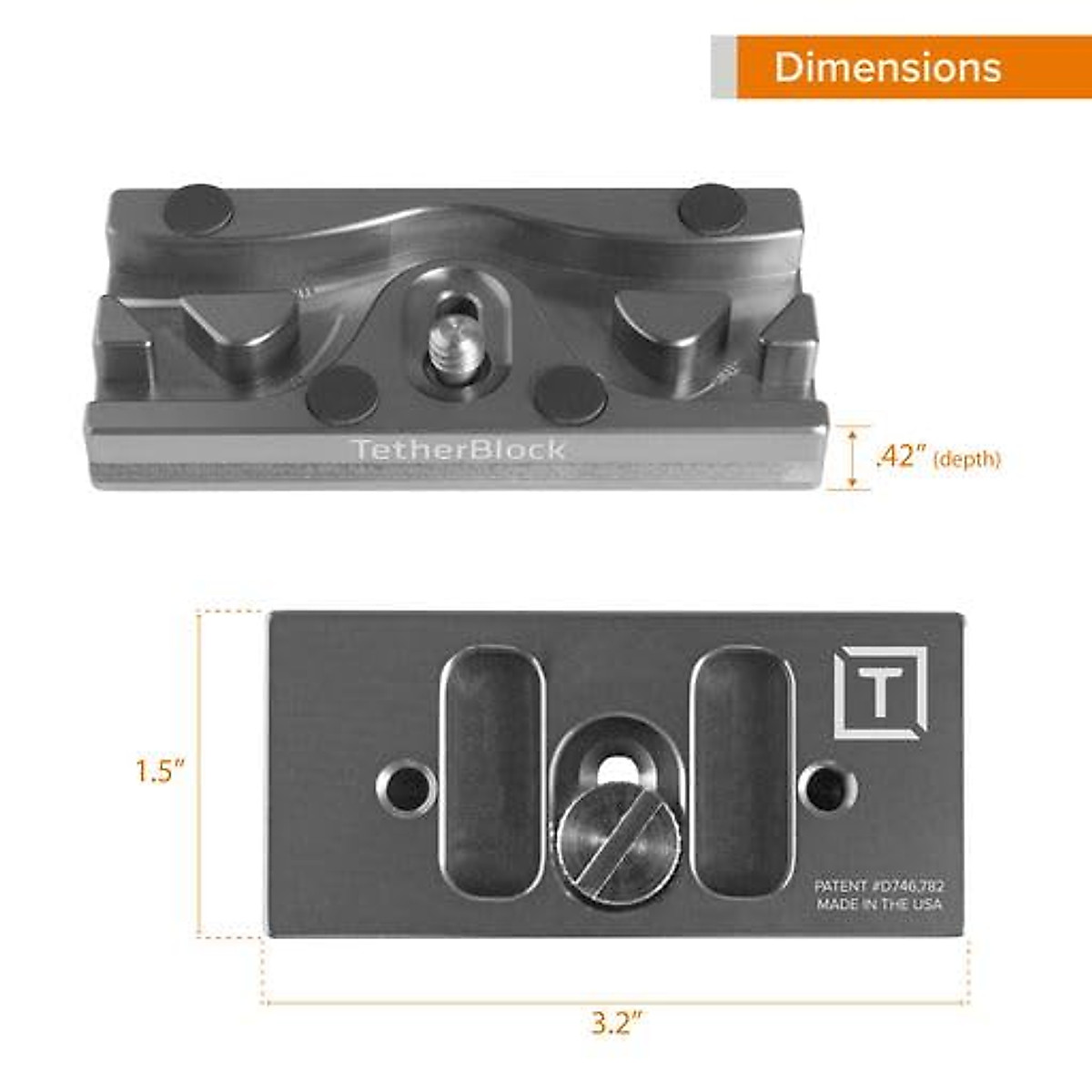 Tether Tools TetherBlock Arca Graphite - Cable Connection and Port Protector for Tethered Photography