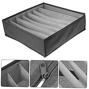 Cabilock Fabric Sock Box Hanging Drawers for Closet Grey Socks Clothes Dividers Drawer Organizer Clothes Underwear Box Clothing Organizer Underwear Storage Holder Bra Organizer Drawers Fold