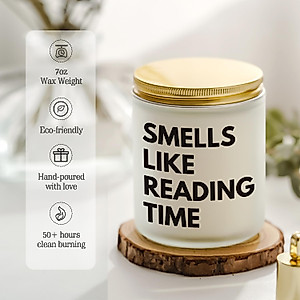 Book Lover Candle - Gifts for Readers, Bookworm, Librarian, Booklovers - Funny Bookish Gift for Women Friends Sister Men for Birthday Christmas Reading Accessories Book Themed Book Lover Club Gift