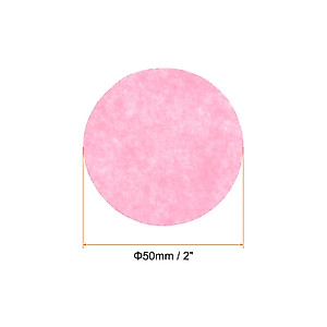 HARFINGTON 300pcs Round Felt Circles, 50mm 2" Pre Cut Felt Craft Pads Non-Woven Mini Felt Fabric Circles for DIY Sewing Handcraft Cut Projects Craft Finishing, Pink