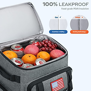 Maelstrom 36L Large Capacity Insulated Cooler Backpack, Grey, 21" x 13.5" x 8", 1210g