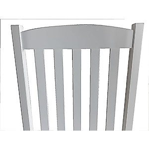 NOrhi Outdoor Wood Porch Rocking Chair, White Color, Weather Resistant Finish