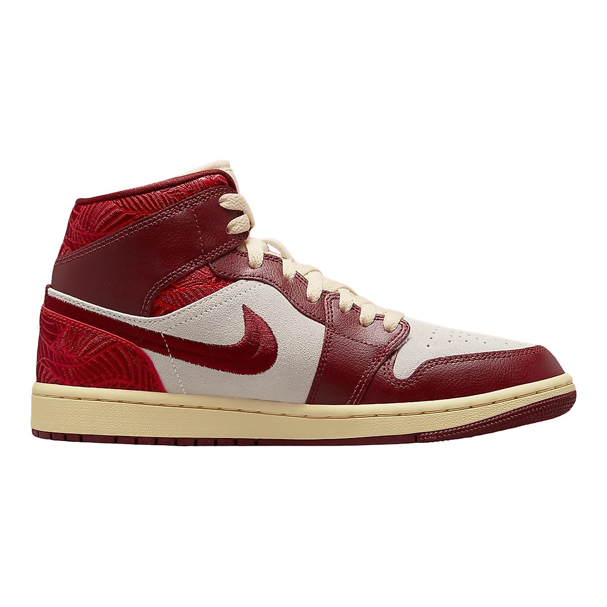 Jordan Womens AJ1 MID SE Shoes,Team Red/University Red-sail,10.5
