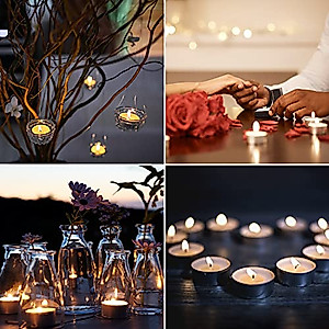 100-Pack Unscented Tea Lights Candles|4 Hour White Smokeless Tealight Candles|in Bulk Votive Little Candles for Shabbat, Wedding,Parties,Birthdays,Anniversaries