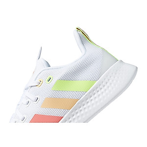 adidas Women's Puremotion Running Shoe, White/Semi Turbo/Pulse Amber, 5