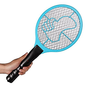 Bug Zapper! 3000 Volts Fly Racket Swatter Electric Mosquito Killer for Indoor and Outdoor, 3 Safe Layer Fly Moth Insect Killer,2AA Batteries Not Included （Circular）