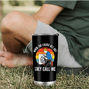 MIFK US Store HVAC Tech Gifts for Men, Funny HVAC Technician Tumbler for Dad, Husband, Boyfriend, Cowoker, Mechanic Tradesman's Coffee Travel Mug Tumbler with Lid Straw 20oz (20OZ 1)