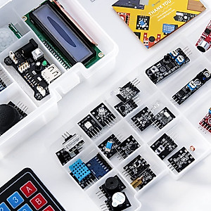 MMOBIEL 37 in 1 Sensor Modules Kit Complete Set for Most Single Board Computers Compatible with Arduino IDE UNO R3 Mega Nano Incl. Tutorial