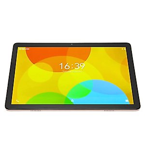 Honio 4G LTE Tablet, AU Plug 100-240V 10.1 Inch Tablet 2.4G 5G WiFi 8GB 128GB 11.0 (Gold)