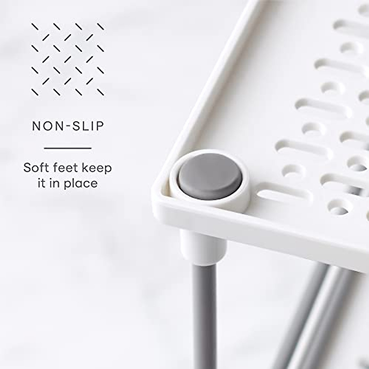 YouCopia UpSpace Adjustable Box Organizer for Foil Wrap and Kitchen Cabinet Storage, Original, White