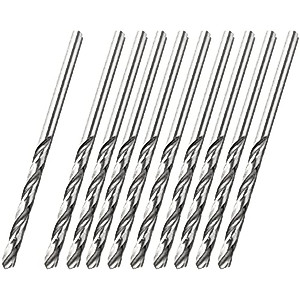 Auniwaig 3.9mm Twist Drill Bit HSS-4241 Straight Shank Drilling Twist Drill Bit for Metal, Wood, Steel, Aluminum Alloy, Manual Work DIY Silver 10Pcs
