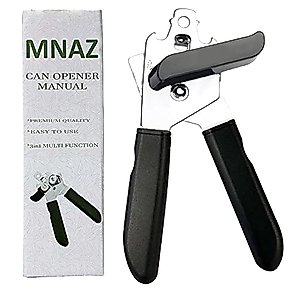 Best Can Opener Hand Manual - Stainless Steel Multifunctional 3in1 Manual Can Opener and Bottle Bear Opener with Sharp Blade Smooth Edge and Easy Grip Handle Easy to Use for Seniors Citizens