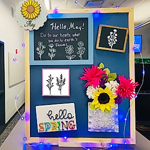 Botanical Flower Stencils for Crafts Small Wildflower Floral Paint Stencil for Painting on Wood Card Making, Tiny Nature Vine Herb Essential Art Stencils for Adults Kids Furniture Walls (50 flowers 2)