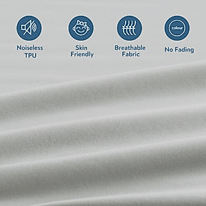 Magik & Kover Twin Mattress Protector Waterproof Cover 2 Pack, Waterproof Bed Twin Fitted Sheet Only, Machine Washable Deep Pocket Twin Size Mattress Cover for Kids Bed with Elastic Rubber Band, Grey