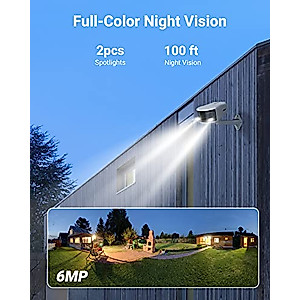 ANNKE FCD600 Dual-Lens Outdoor Security Camera with 180° FoV, 6MP Panoramic PoE IP Camera, Smart Human/Vehicle Detection, Color Night Vision, Two Way Audio, Supports MicroSD Card Up to 256GB