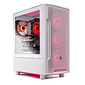 Skytech Gaming Skytech Archangel Gaming PC Desktop – Intel Core i5 12400F 2.5 GHz, NVIDIA RTX 4060 Ti, 1TB NVME SSD, 16GB DDR4 RAM 3200, 650W Gold PSU, 11AC Wi-Fi, Windows 11 Home 64-bit,White