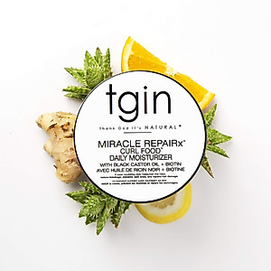 tgin Miracle RepaiRx Curl Food Daily Moisturizer for Curly, Coily and Wavy Hair, Moisturizing Curl Cream for Dry, Damaged Hair, 12 oz