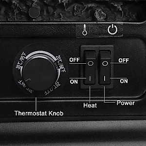 FRITHJILL Electric Fireplace Heater,1400w Indoor Freestanding Portable Fireplace Stove, Overheating Safety Protection