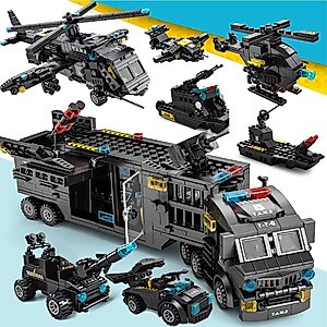 Uvini 51-in-1 Robot Building Kit for Kids STEM Building Toys Set for Boys 8-12, Engineering STEM Projects Construction SWAT Building Blocks Toys Gifts for Boys Kids Age 6 7 8 9 10 11 12 Year Old