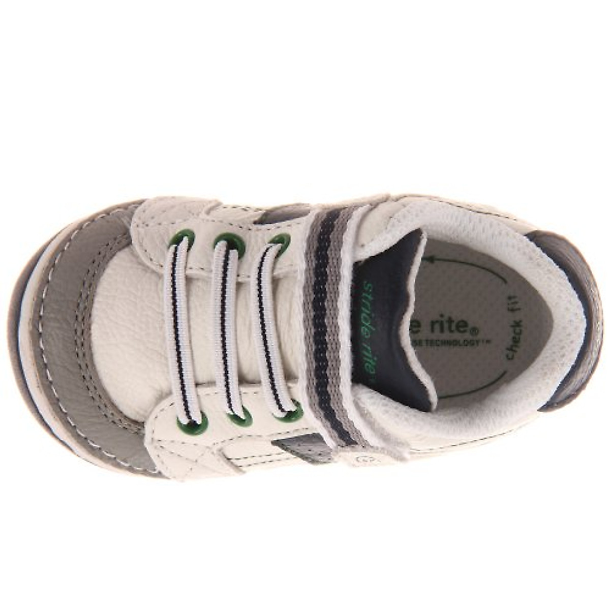 Stride Rite boys Srt Soft Motion Artie Athletic Sneaker, White/Navy, 3.5 Infant US