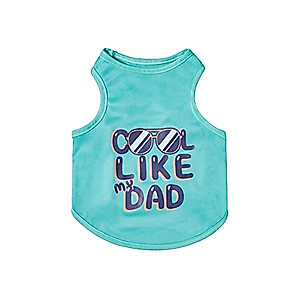 QWINEE Dog Tank Top Cute Letter Cat Shirt Breathable Casual Sports Vest for Small Medium Dogs Puppy Kitten Green XXS