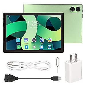 Tablet, 4GB RAM 128GB ROM Tablet PC 2 Card Slots 100-240V 2.4G 5G WiFi 128GB Expandable Octa-core CPU Green US Plug