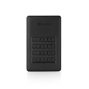 Verbatim 53401 1 TB Store 'n' Go Secure Portable HDD with Keypad Access - Black