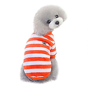 HonpraD Sweaters for Dogs Large Female Pet Clothes Rainbow Fleece Warm Autumn and Winter Medium Size Dog Clothes for Boy
