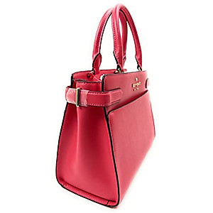 Kate Spade New York Staci Medium Saffiano Leather Satchel Purse (Watermelon)