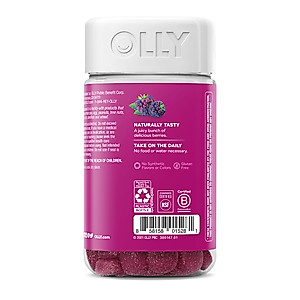 OLLY Probiotic Gummy, Immune and Digestive Support, 1 Billion CFUs, Chewable Probiotic Supplement, Berry, 40 Day Supply - 80 Count
